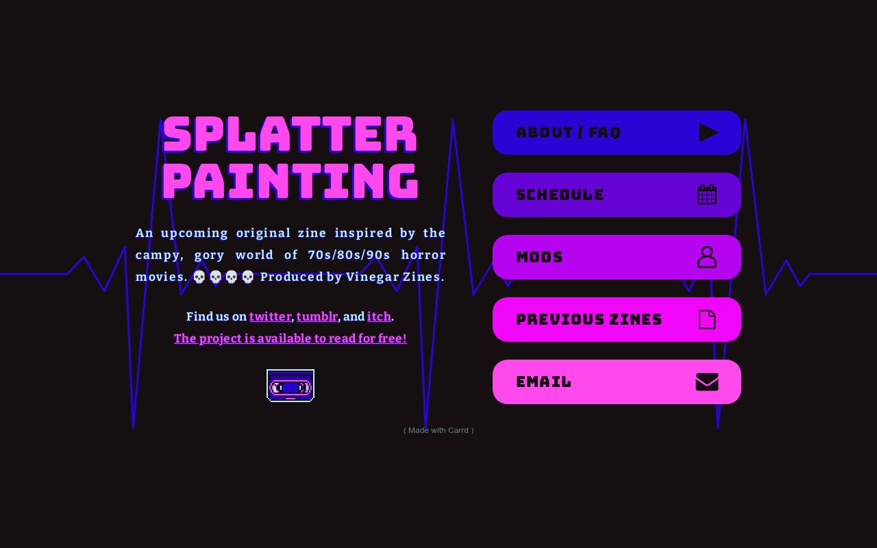 Splatter Painting Zine